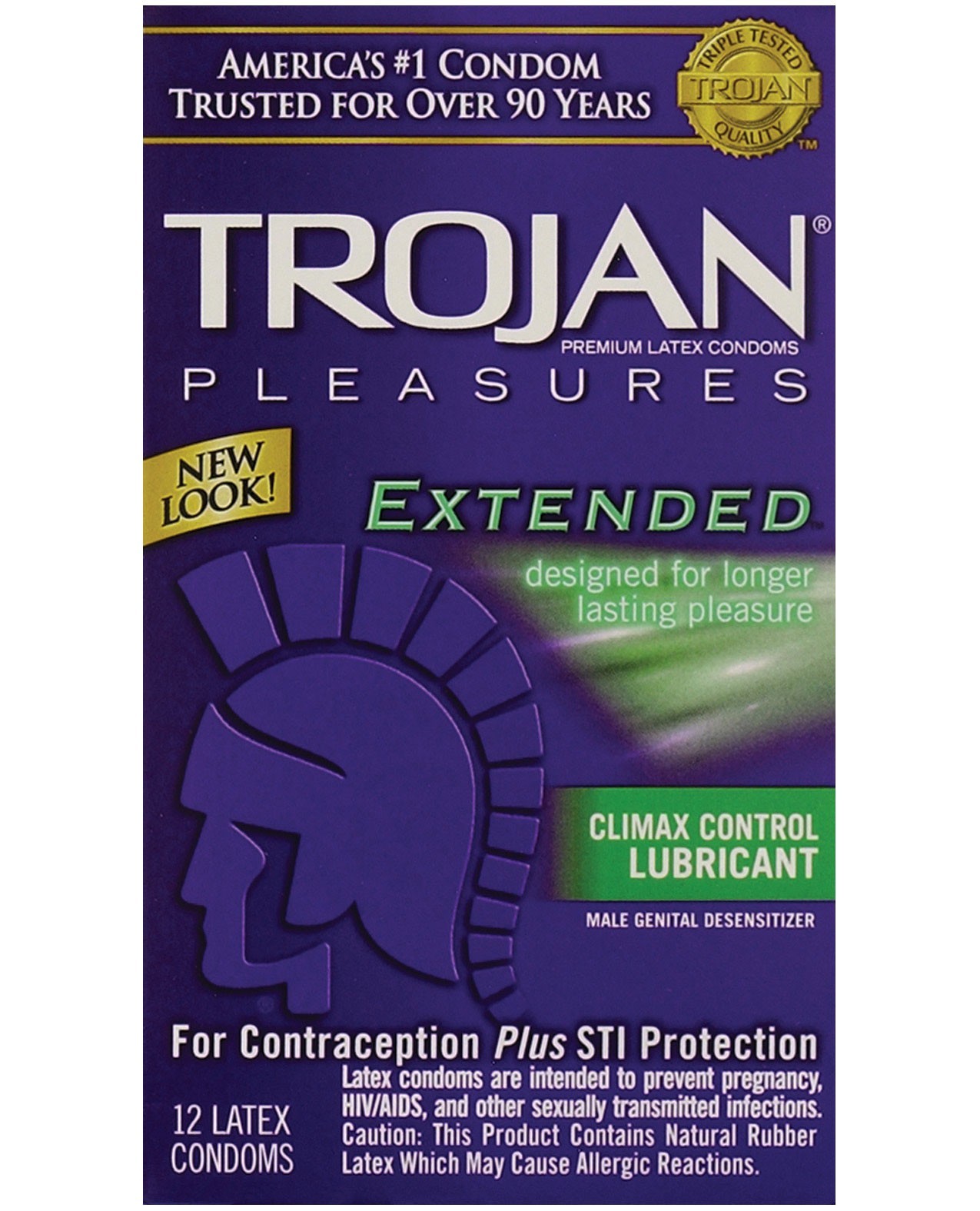 Trojan Extended Pleasure Condoms - Box of 12 by Paradise marketing ...